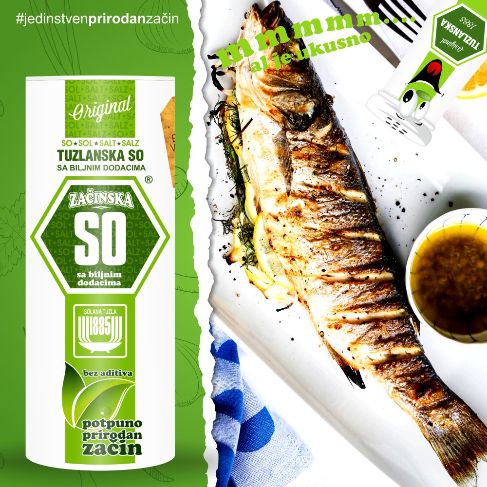 Tuzlanska so – Pečena riba – Domaće u BiH